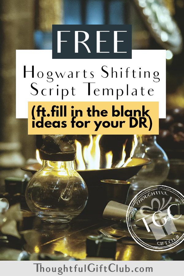 FREE Harry Potter Hogwarts Shifting Script Template Fill In The Blank 