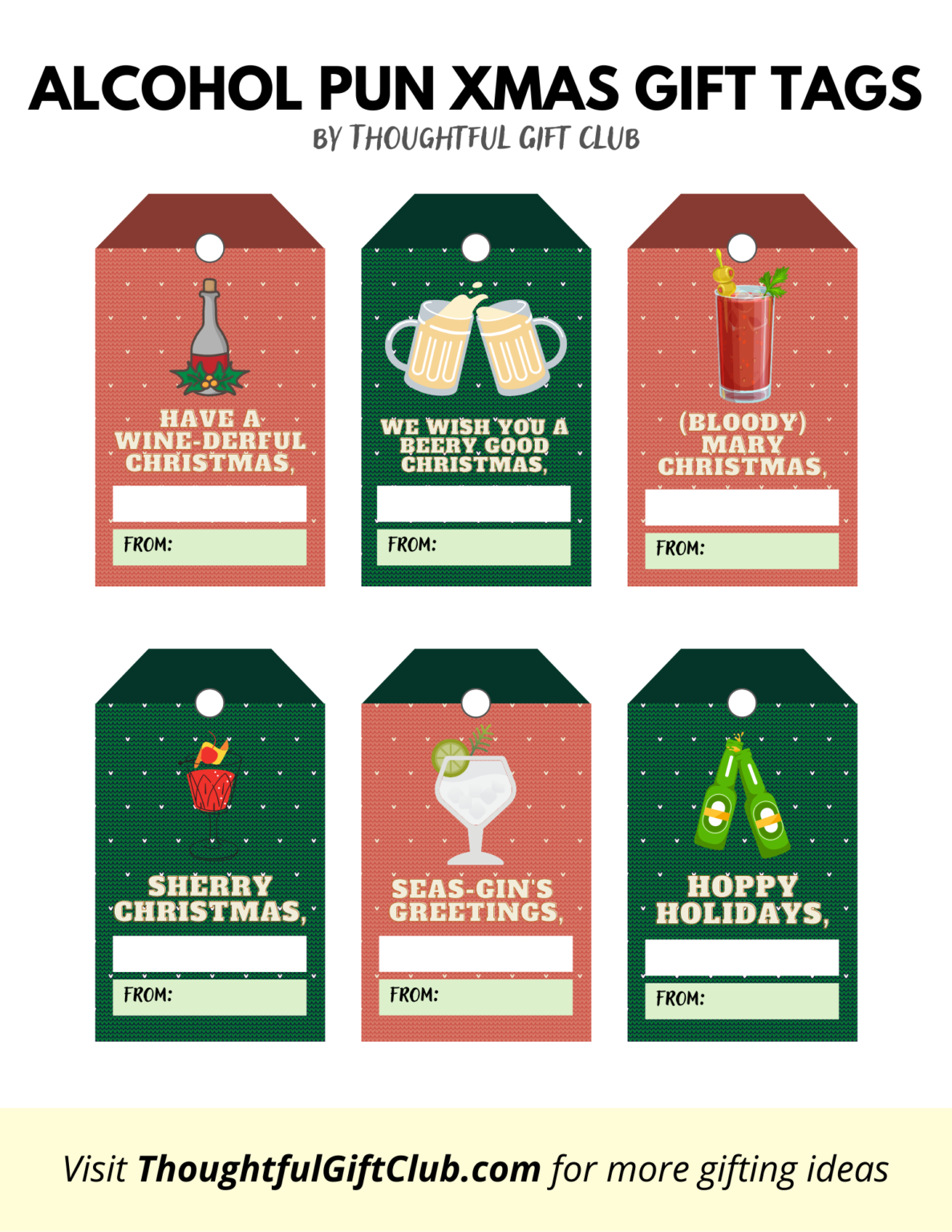 50+ FREE Printable Christmas Gift Tags to Use This Holiday Season
