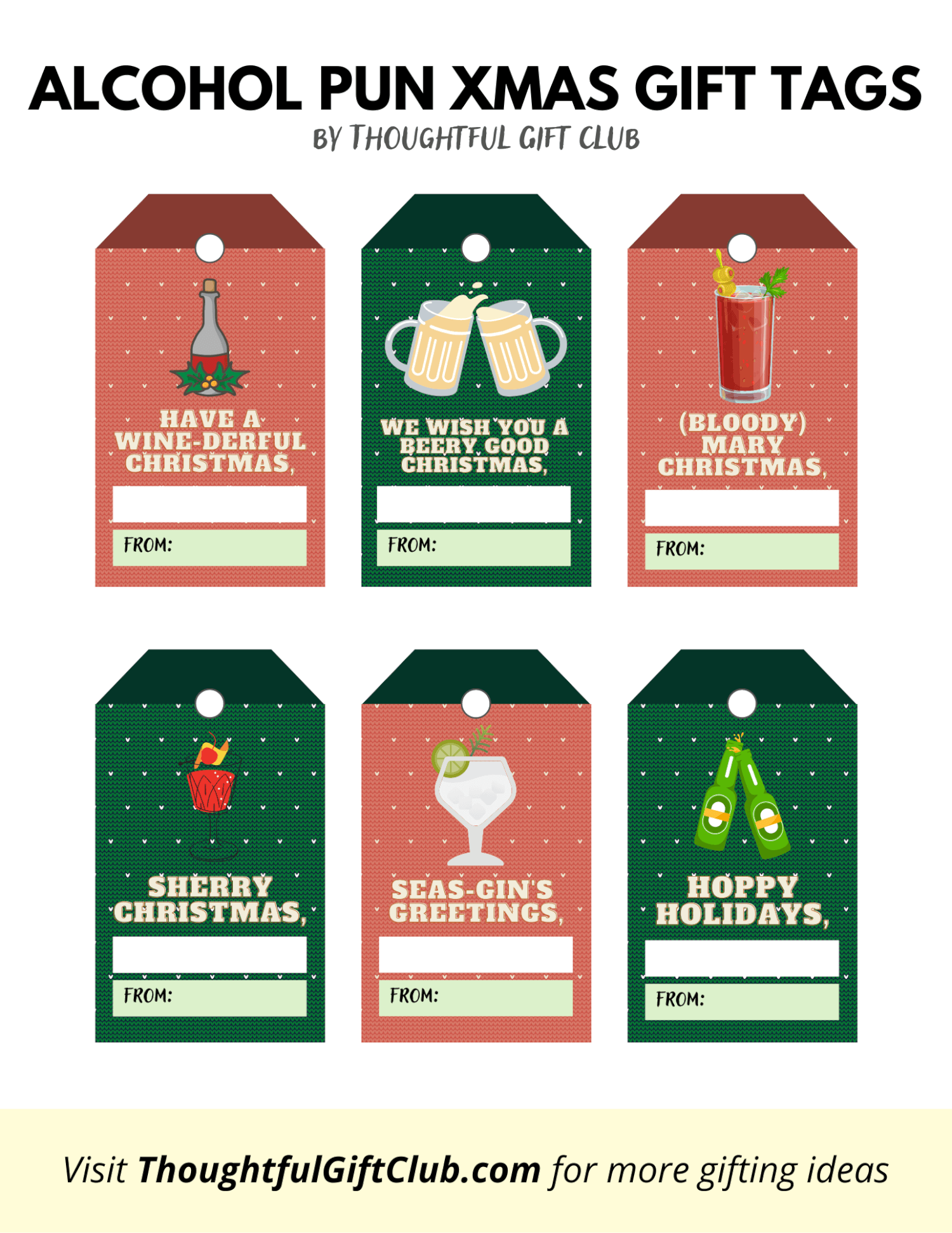 50+ FREE Printable Christmas Gift Tags to Use This Holiday Season