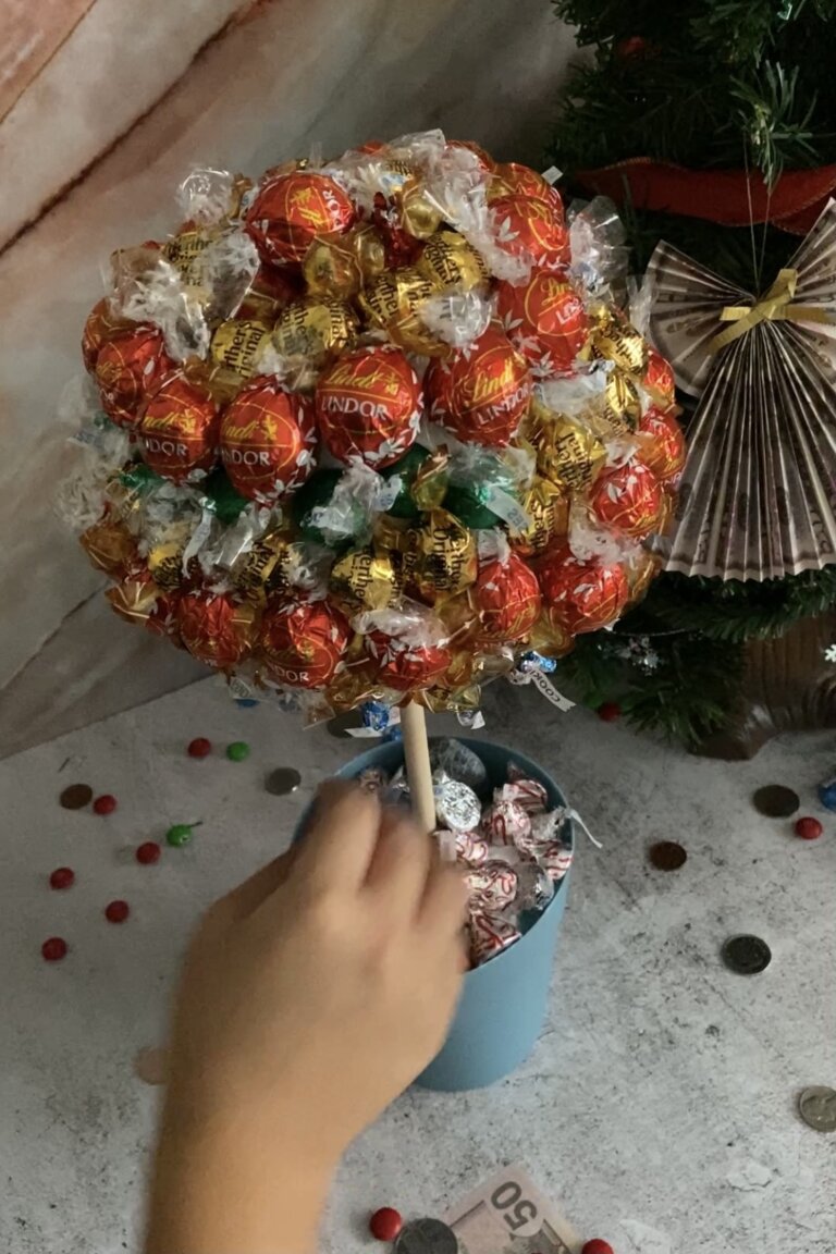 How to Make a Candy & Chocolate Topiary Gift (Step by Step!)